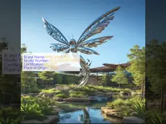 China 304 Finishes 3D Mirror Polished 316L Stainless Steel Sculpture  In Office Building for sale