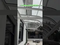 An aluminum alloy frame polycarbonate roofing canopy