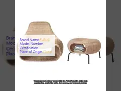 Outdoor coffee shop, milk tea shop, creative rattan sofa combination, outdoor garden, balcony, terrace, leisure rattan chair furniture