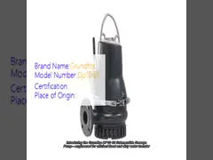 Grundfos DP10.65 bomba submersível de esgotos não obstrutiva água de chuva transferência de água suja bomba submersível de esgotos