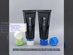 China PE Empty Lotion Squeeze Tubes White Cosmetic Soft Tube Round With Matt Screw Caps for sale