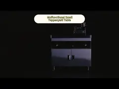 Commercial Kitchen Multifunctional Mobile Teppanyaki Grill Table With Double Furnace