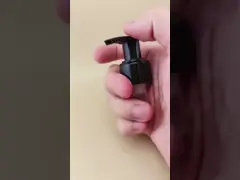 Shiny Black Lotion Pump Left-Right Lock Ribbed K201-9 for Skincare Bottles