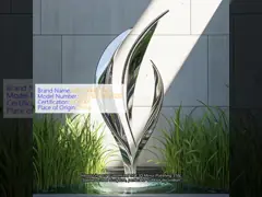 Customized 304 3D Mirror Polishing 316L Stainless Steel Sculpture Manufacturers For Outdoor