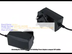 Efficacité Adaptateur d'alimentation de commutation en courant continu 12v Certifié CE/FCC/RoHS