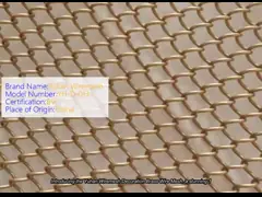 China Ss304 Decoration Wire Mesh 1.2mm Yellow Color Chain Link Fence For Hotel for sale