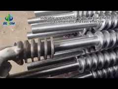 slideable screw section