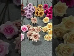 Fake Flower Simulation Flower 6 Head Rose Bundle Home Living Room Decoration Photography Props Weddi
