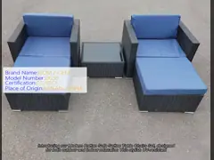 Modern Free combination  Rattan Sofa Settee Table Chairs Sets UV And Waterproof For Outdoor Indoor Relaxation Furniture