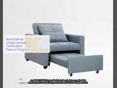 Modern Outdoor Convertible Sofa Bed Chair Adjustable Backrest 3-In-1 Pull Out