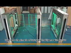 Zento スペース節約 スイングゲートターンスタイル スリムデザイン LED インジケーター付き 双方向アクセス制御