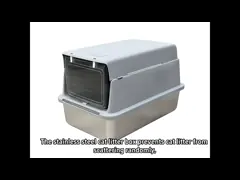China Extra Large 60×39×40 cm Stainless Steel Cat Litter Box with Smell Proof Design and 2745g Weight for sale