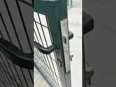 Hot Dip Galvanized Steel Garden Fence Door Tubular Double Gate From The Outside