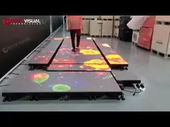 China Luxury Light Up Sensitive LED Video Floor Tiles Interactive LED Dance Floor for sale