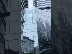 China Weather Resistance Color Customization Hidden frame curtain wall with Free Shrink Polythene Wrapping for sale