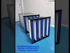 China Pharmaceutical Industrial Class 100 Cleanroom Air HEPA Filter DOP Port H11 / H14 for sale