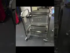 China Roll Container SMT Feeder Carts Four Wheel SAMSUNG SM SMT Feeder Rack for sale