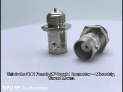 BNC Female RF Coaxial Connector – Microstrip, Thread Mount
