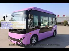 China 5.4m Mini Electric Bus 11 Seater Long Range Battery Electric Bus For Urban Transportation System. for sale