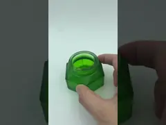 China Cosmetic Jars Packaging 50g Emerald Cream Jar with wood finish Plastic Cap Cream jar for sale