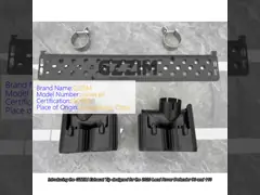 China Rear Bumper Muffler Tips Exhaust Pipes Black Tail Throat Second Generation For 2020 Land Rover Defender 90 110 for sale