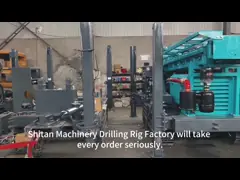 China Water Borehole Diesel Engine Crawler Mounted Drill Rig 260 Meters Deep Blasting for sale