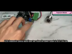 Cina GROW K220+R502-A DC10-24V Scheda di Controllo Accessi con Impronte Digitali Amministratore/Utente con Due Uscite Relè 0.5s-60s-Relè Normalmente Aperto in vendita
