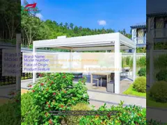 Customized Size 3x3m Motorized Aluminum Pergola with Waterproof Remote Control and Smart Home Integration