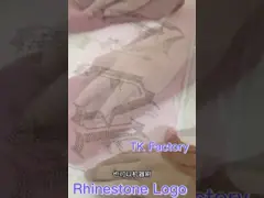 China Custom Designed Heat Transfer Printing Label Sticker High Rhinestone Logo Ironing On For T-shirts Hats DIY Crystal for sale