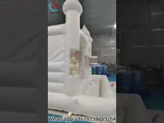 Wedding Jumping Castle Bounce House With Pool Inflatable White Bouncy House