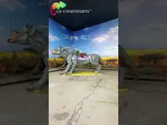 China Ridable Animatronic Monster Ride: Dynamic Motion & Silver-Beast Design For Adventure Parks for sale