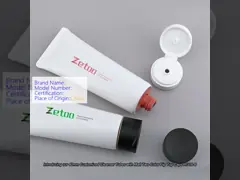 China 40mm Diameter Custom Skincare Tube Packaging 70ml-180ml with Glossy Flip Top Caps for Facial Cleansers for sale