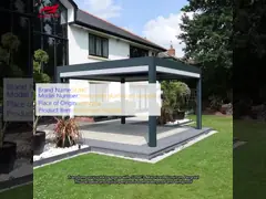 Enjoy Your Outdoor Space All Year Round with Motorized Aluminum Pergola Waterproof Windproof Aluminium Pergola
