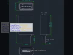 Small 3.1 M To USB A F USB C Adapter OTG Support 5Gbps Speed Metal Body