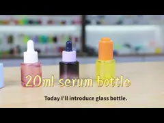 China Custom 20ml Luxury Essential Oil Glass Bottle Packaging Serum Bottle With Dropper for sale