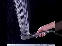 China Handheld Shower Head Pressurized Bathroom Nozzle 3 Functions One Key Water Stop Function Can Be Detachable Second Change Spray Gun for sale