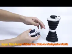 China Super Thin Silicone Collapsible Water Bottles Foldable BPA Free 500ml for sale