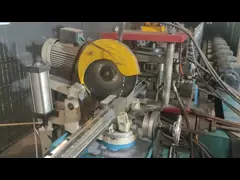 Peach post is being cut into the size required by the customer