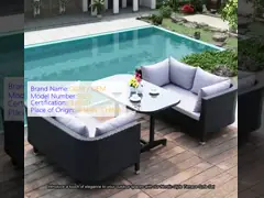 Nordic Style Terrace Courtyard Living Room Sofa Wicker Rattan Chair Patio