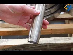 China BSPT, BSPP, NPT, PS, DIN, G Stainless Steel Barrel Nipple Union Type Male SS Double Pipe Nipples for sale