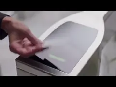 China Facial Recognition Swing Barrier Gate with 168mm Pillar Diameter and 180 Degree Arm Turning for -15°C to 50°C Temperature Range for sale