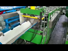 China High Safety Ridge Flashing Roll Former With Chain Drive And Trapezoidal Punch for sale