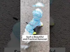 China Windproof Cuffs Quick-drying Hooded Lightweight Dog Raincoat Scratch-resistant for sale