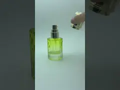 China Yellow Premium Glass Lotion Bottle 40ml with Gold Pump Bottle Cosmetic Bottle OEM for sale