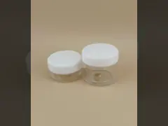 Skincare Clear Plastic Cream Jar with Screw Lid and Certification