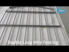 China Double Loop Wire Fence 50x200mm Mesh Free Samples Custom Posts For Garden Highway Sport for sale
