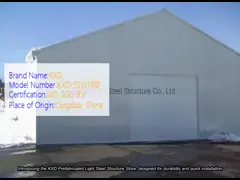 China High-Strength Q355B Steel Prefab Warehouse: 12-Class Wind Resistance, 8-Class Seismic Design for sale