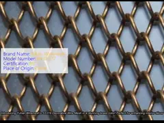 SS316 Decorative Wire Mesh Brass color  for interior decoration