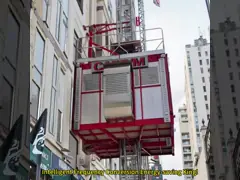 China Used Construction Elevator Double Cage Passengers Material Construction Lift Hoist for sale