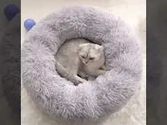 China Customizable Soft Dog Warming Pad Round Dog Bed Cushion Environmentally Friendly Pets Kennel for sale